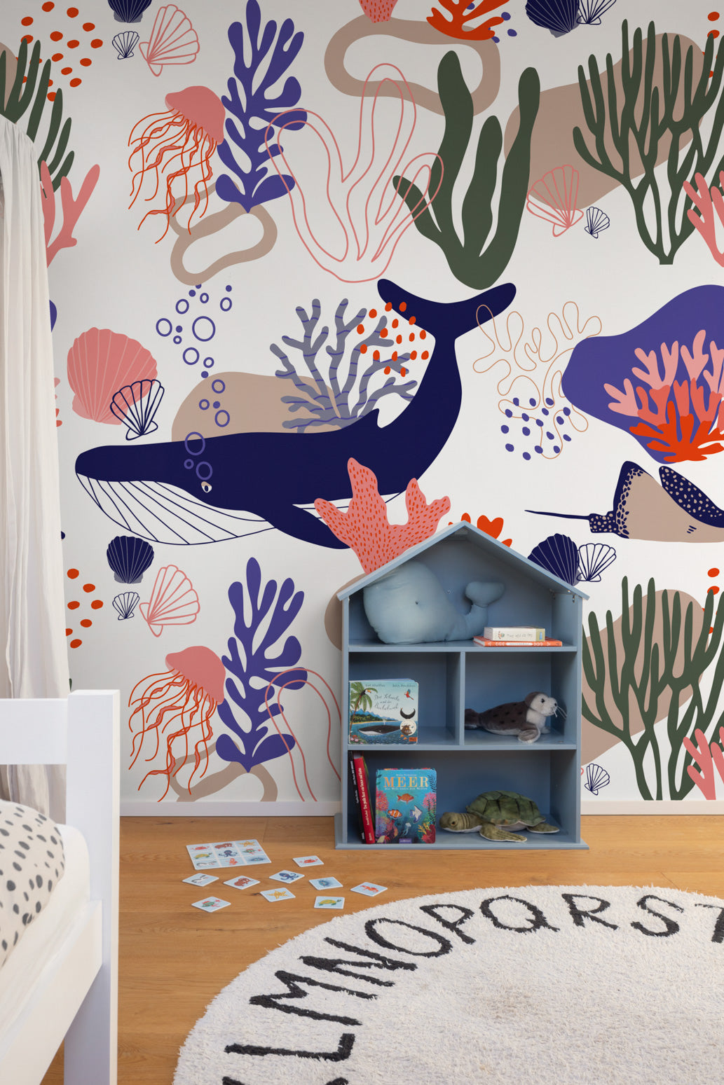Kindertapete Unterwasserwelt in Premiumqualität mit Wal, Muscheln & Co ...